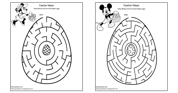 Printable Disney Easter Mazes | Disneyclips.com