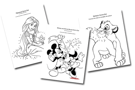 Printable Disney Dot-to-Dot Coloring Pages (2) | Disneyclips.com