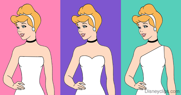 Disney Princess Fashion Basics - Necklines | Disneyclips.com