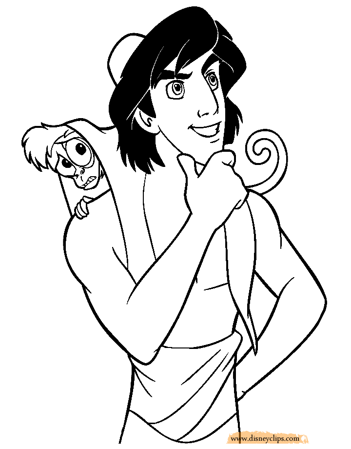 Free Printable Aladdin Coloring Pages | Disneyclips.com