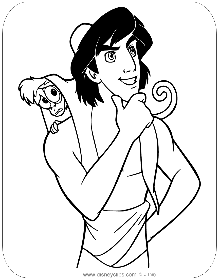 Aladdin Coloring Pages | Disneyclips.com