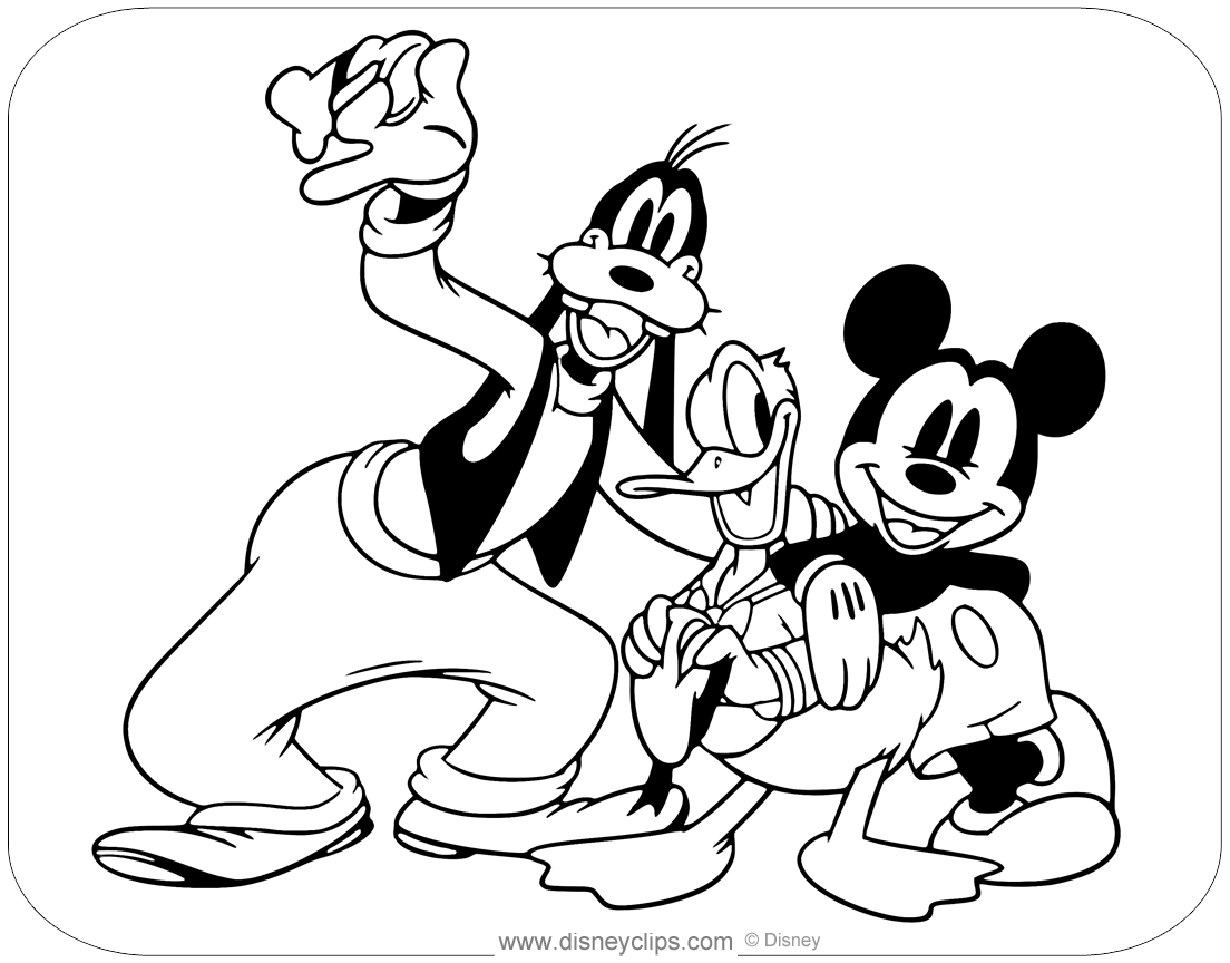Classic Mickey and Friends Coloring Pages | Disneyclips.com