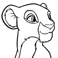 Nala Pages Disneyclips Sketch Coloring Page