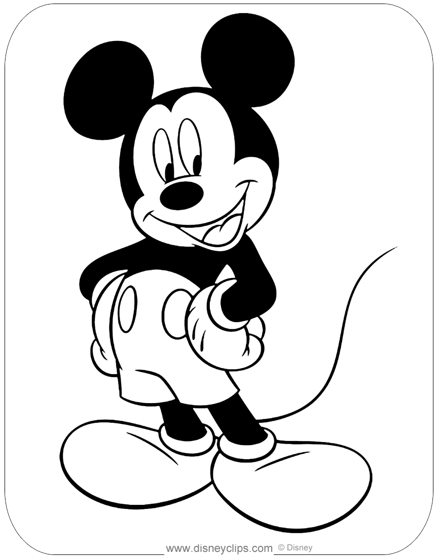 Printable Mickey Mouse Coloring Page Printable Template Calendar Io