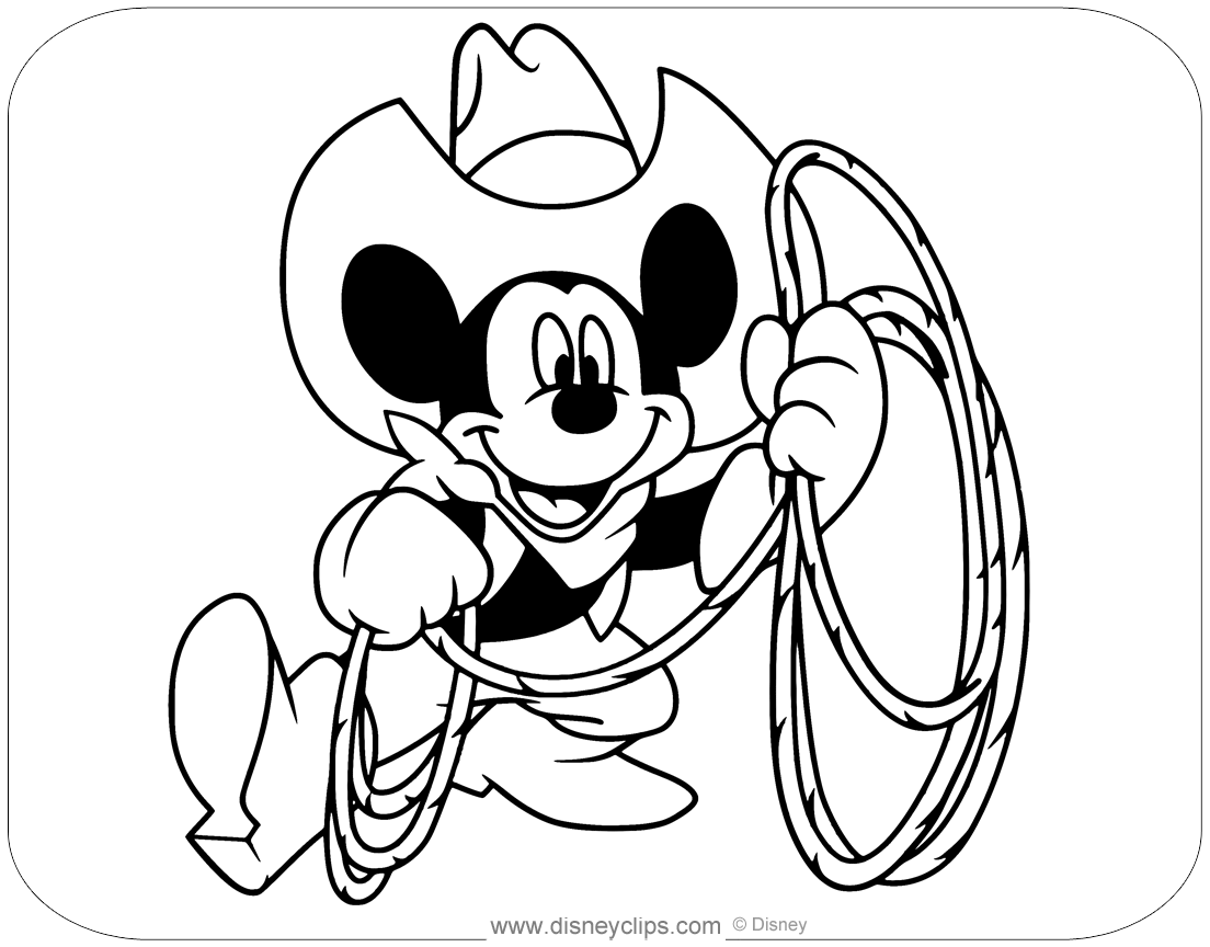 Mickey Mouse Coloring Pages: Occupations | Disneyclips.com