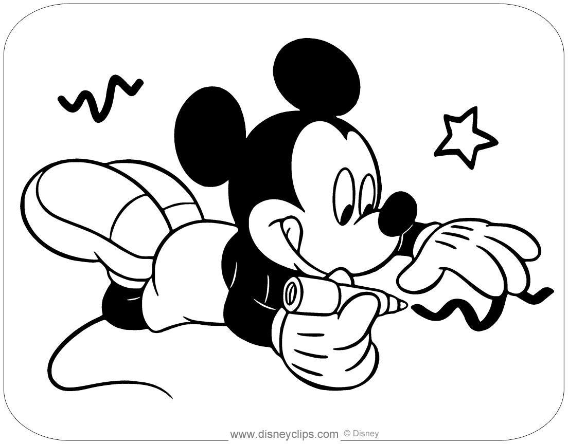 Mickey Mouse Coloring Pages: Misc. Activities | Disneyclips.com