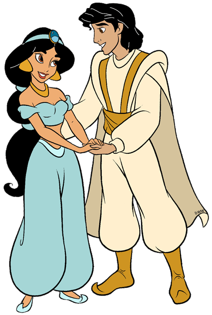 Aladdin & Jasmine Clip Art (PNG Images) | Disney Clip Art Galore