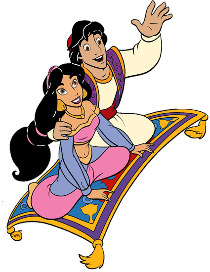 Aladdin & Jasmine Clip Art (PNG Images) | Disney Clip Art Galore