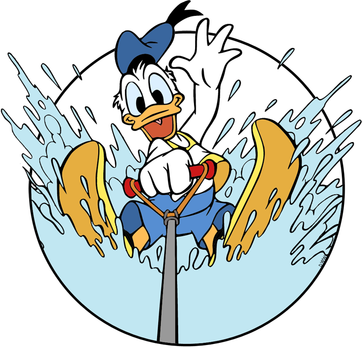 Donald Duck Swimming Cartoon