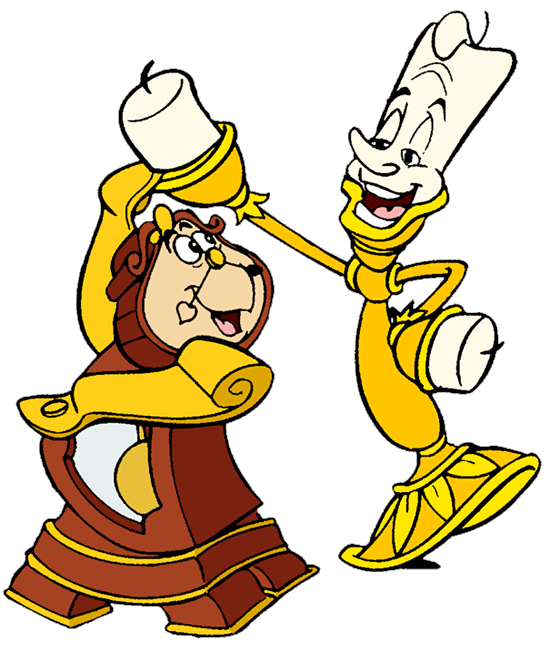 Beauty And The Beast Cogsworth And Lumiere