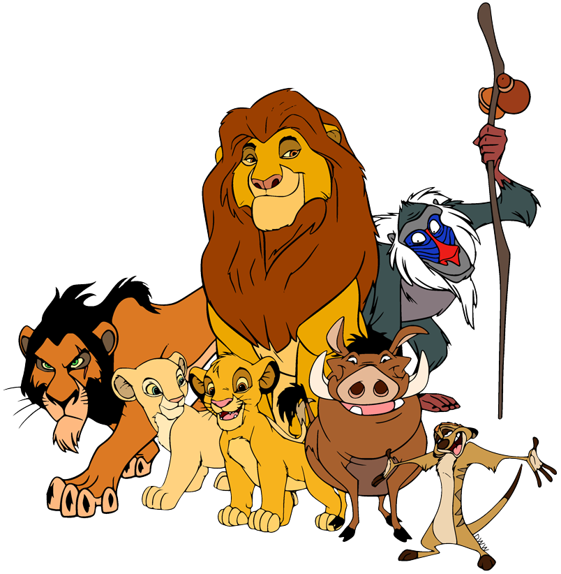 Lion King Clip Art Of Characters All Together