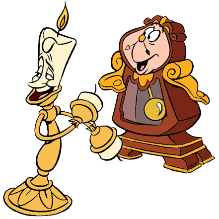 Beauty And The Beast Cogsworth And Lumiere