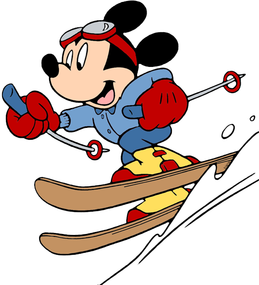 Disney Characters Skiing & Snowboarding Clip Art Images | Disney Clip ...