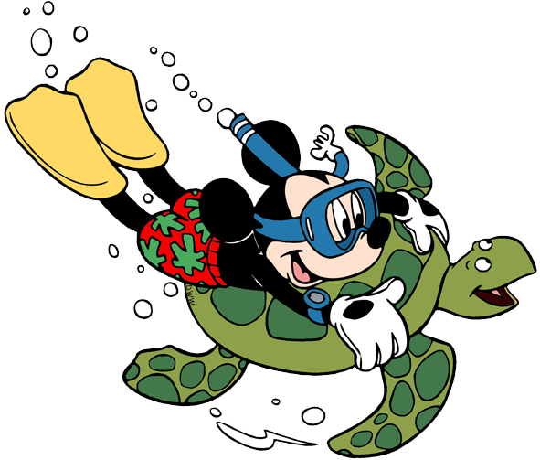 Mickey Mouse Swimming