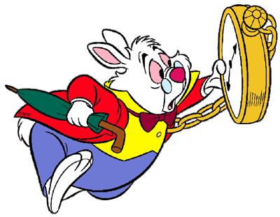 Alice In Wonderland Rabbit Clock Disney