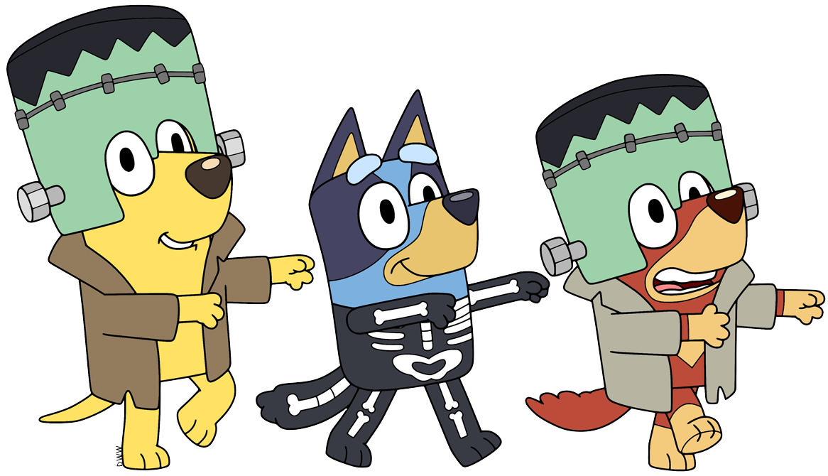 Bluey Halloween Clip Art (Printable PNG Images) | Disney Clip Art Galore