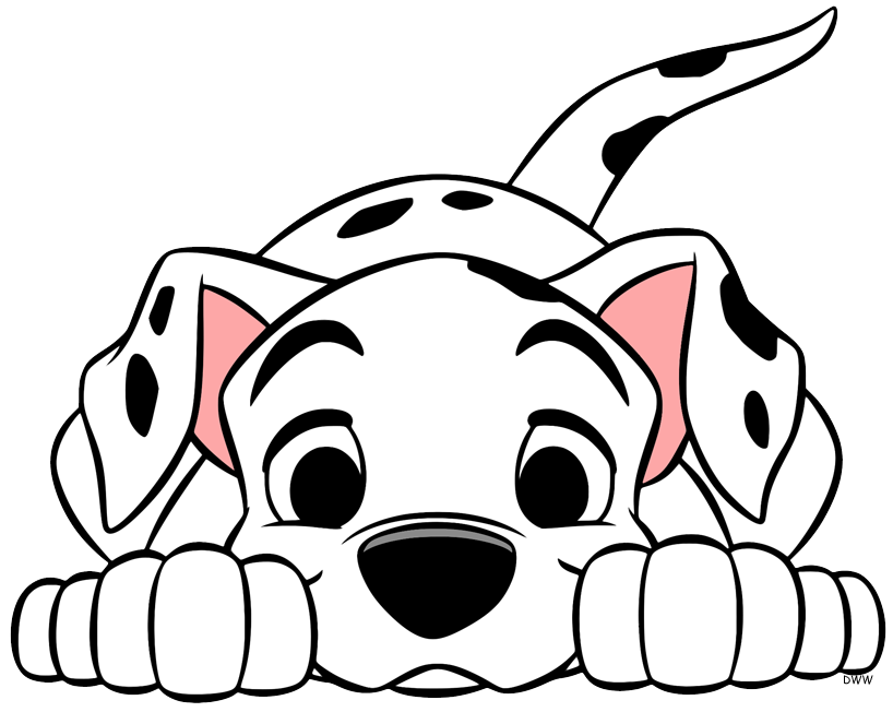 How To Draw A Dalmatian Dog Face Cartoon Puppy 101 Pretty 101