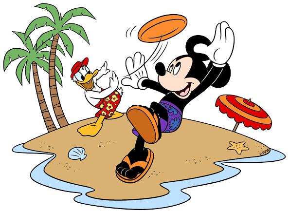 Mickey mouse beach clipart
