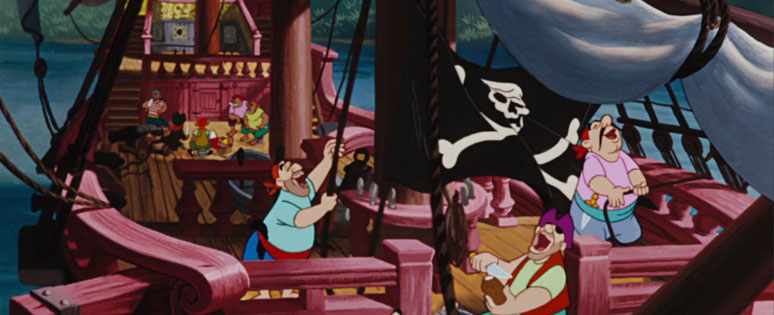 Peter Pan Pirates Disney Peter Pan Pirate Ship Ride Snowglobe